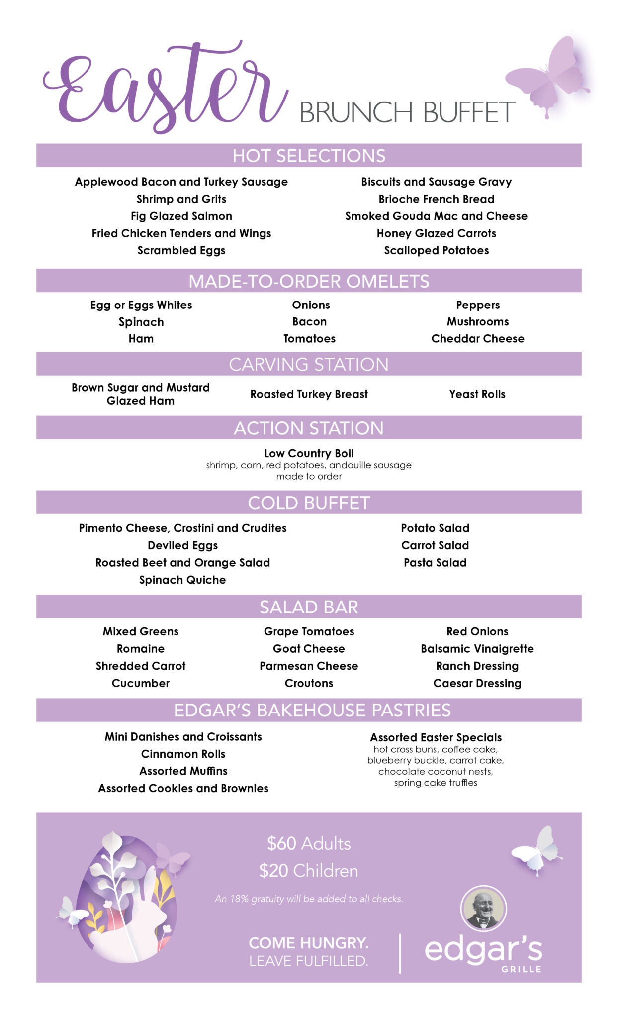 Easter Brunch - Edgar's Grille